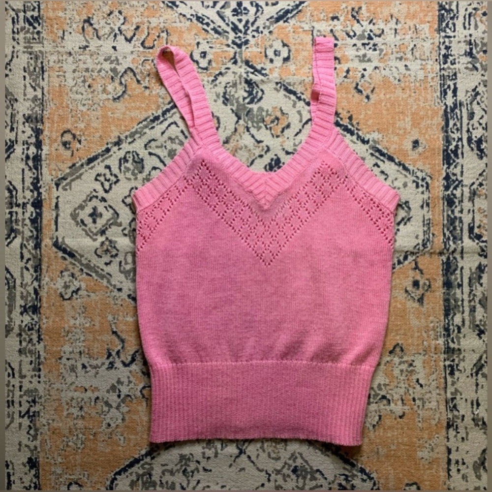 Vintage Preppy Crochet Top - Gem